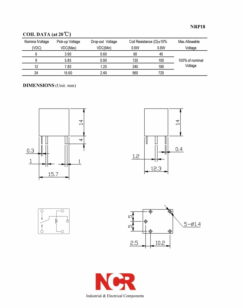 AUTOMOTIVE RELAYS-NRP18 - Ncr Industrial